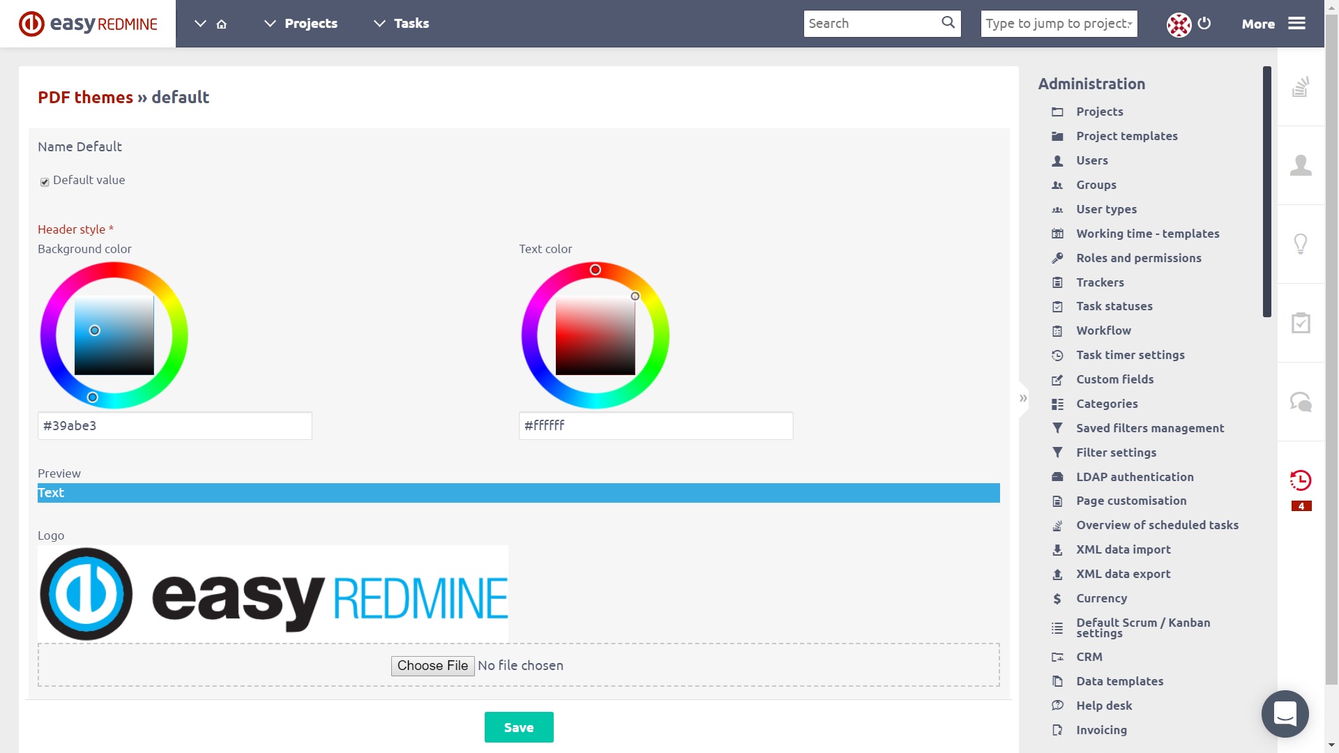 PDF themes - Easy Redmine PDF themes - Easy Redmine